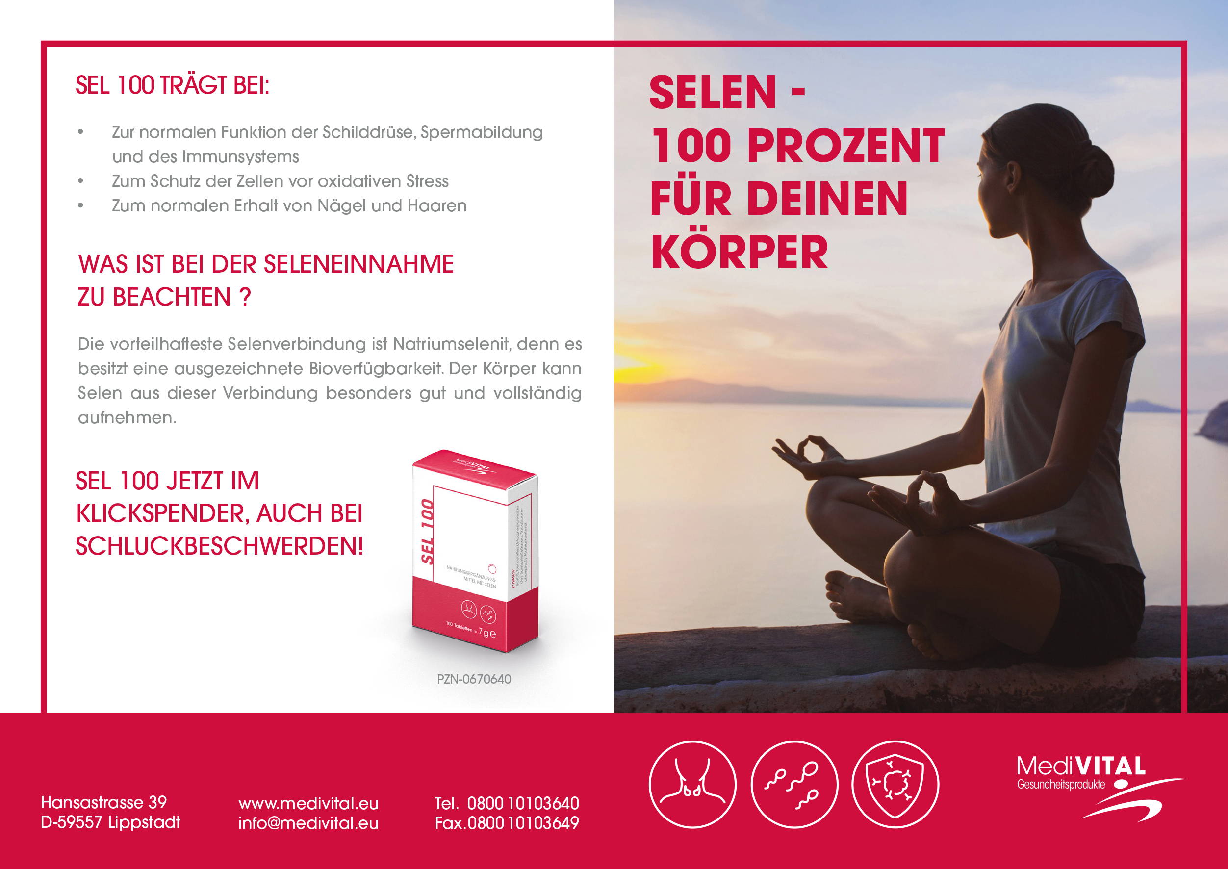 SEL 100, 100% vegan - Alle wichtigen Informationen – Medivital