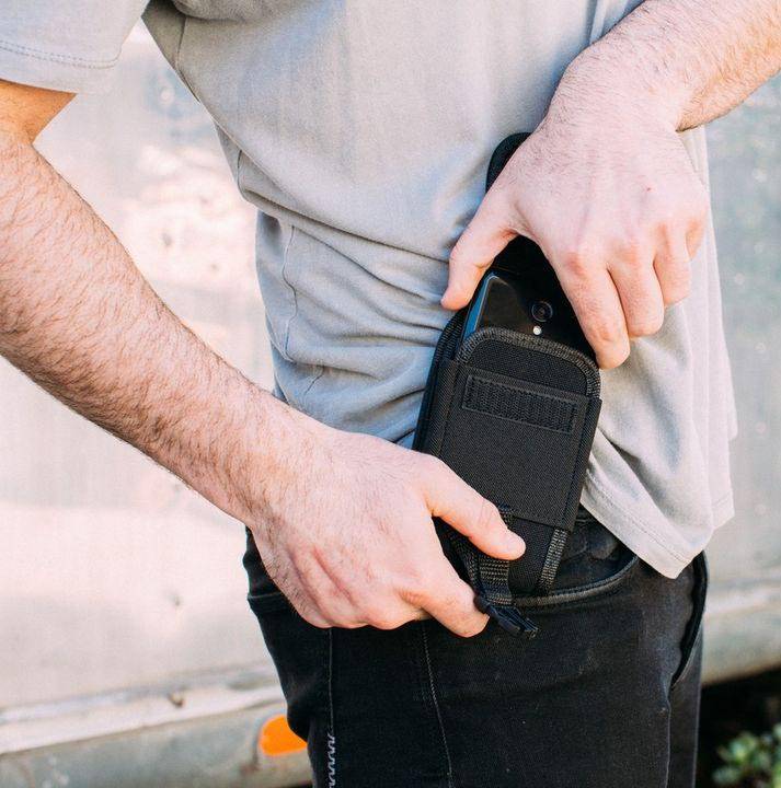 Heavy-Duty Zebra Scanner Holster with Card Holder