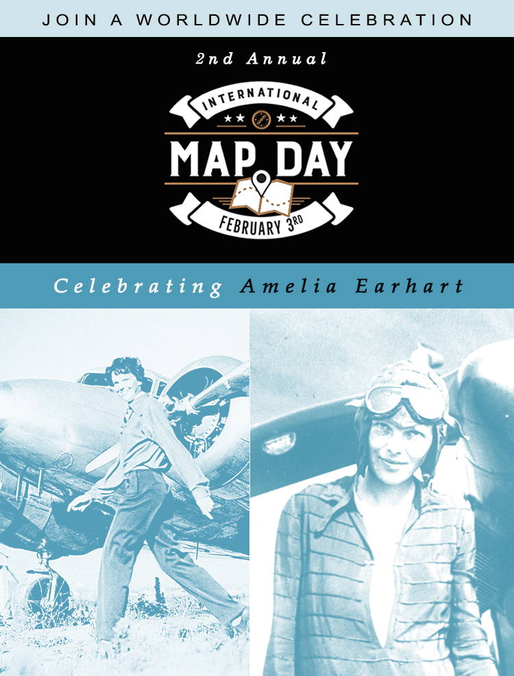 International Map Day Celebrating Amelia Earhart | Map Geek.com