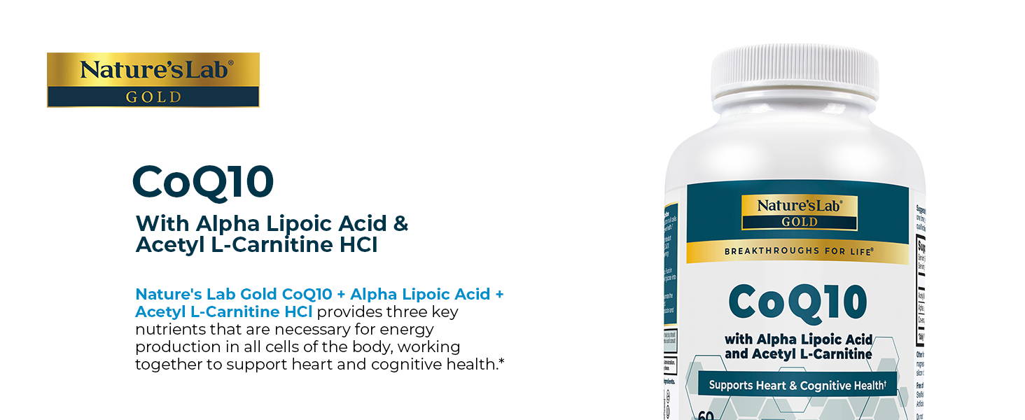 Coenzyme Q10 200mg | CoQ10 with ALA and ALCAR – Nature's Lab