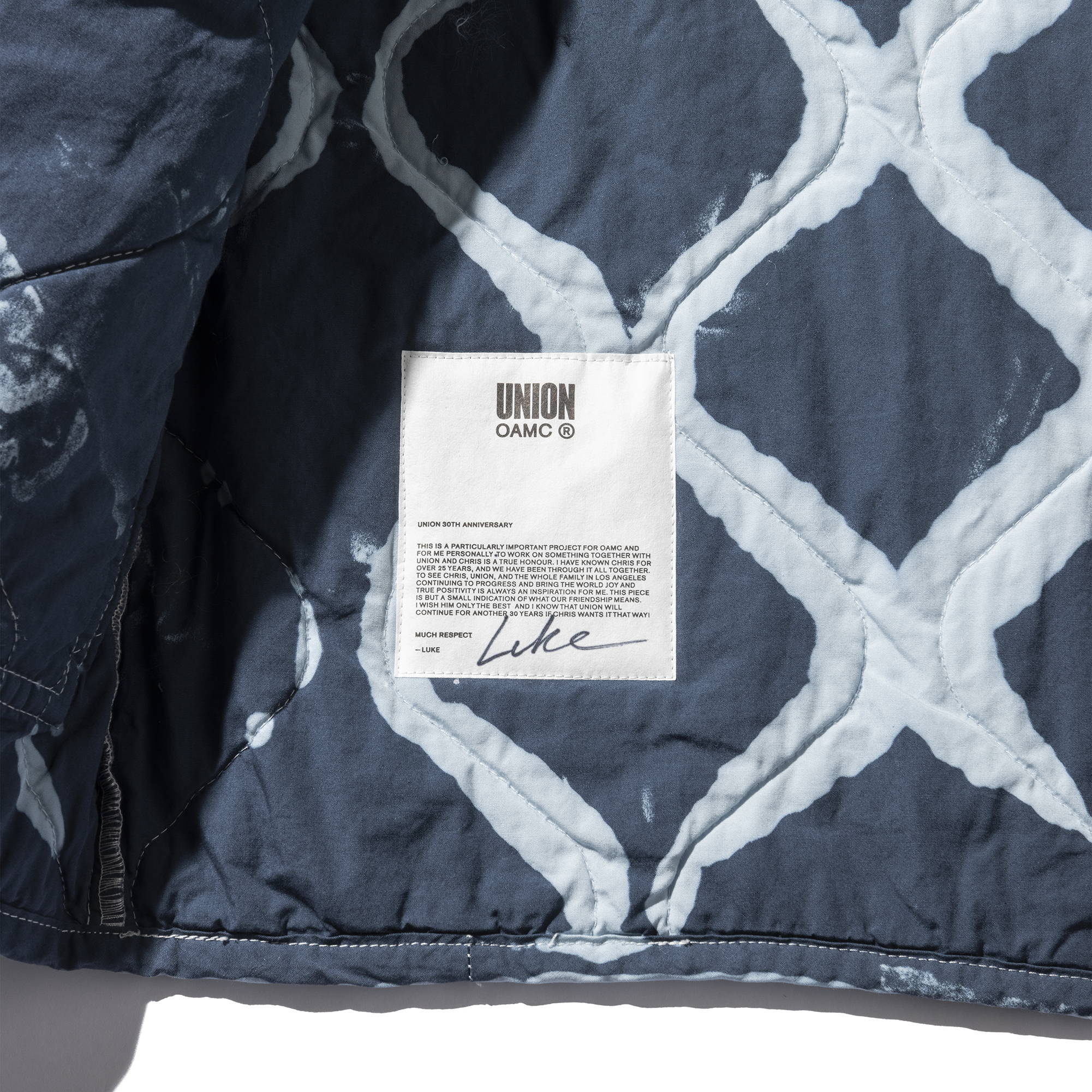 UNION 30 YEAR / OAMC COLLECTION – UNION TOKYO UNION 30 YEAR / OAMC COLLECTION – UNION TOKYO