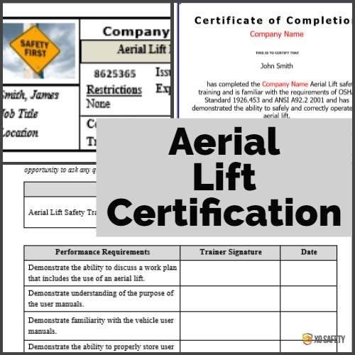 10 Aerial Lift Certification Card Template Template Guru