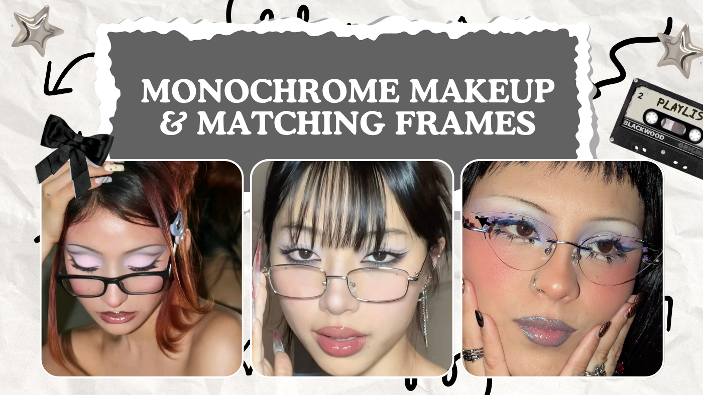 Monochrome Makeup & Matching Frames: The Ultimate Style Duo – EyeCandys®