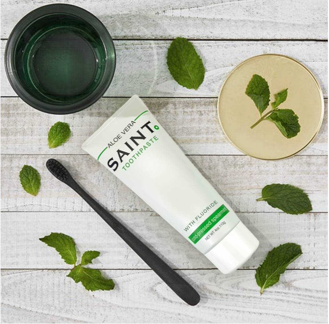 Naturally Whitening Fluoride Mint Toothpaste | Saint – Saint Oral Care