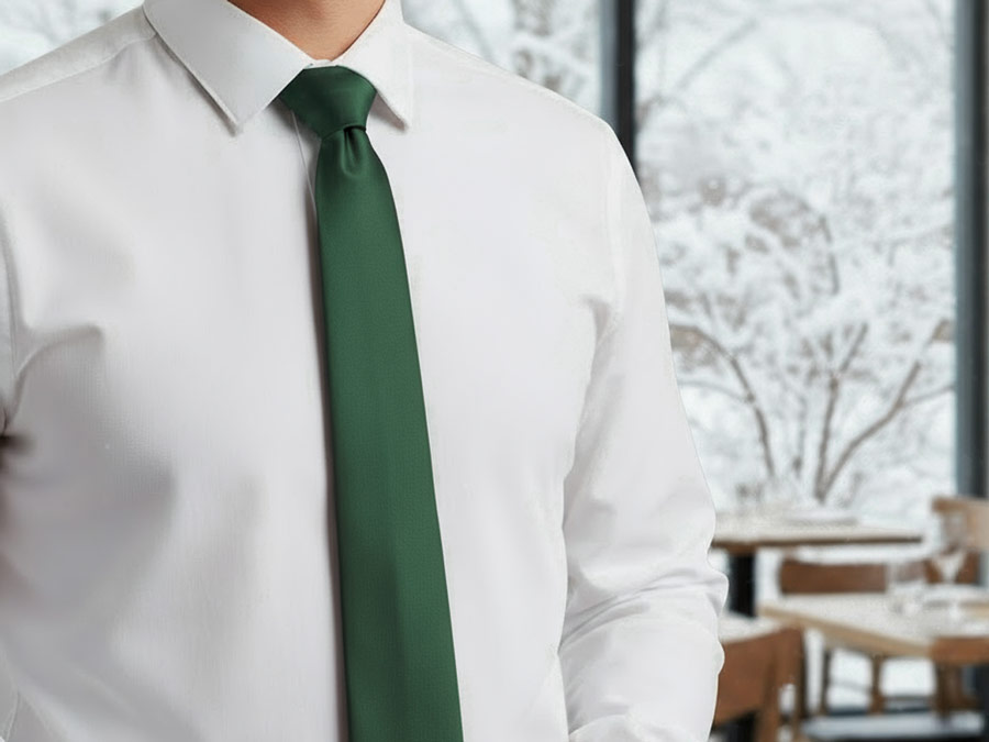 Winter Staff Uniform Ideas: Snowflake Accessories, Red OR Green Ties ...