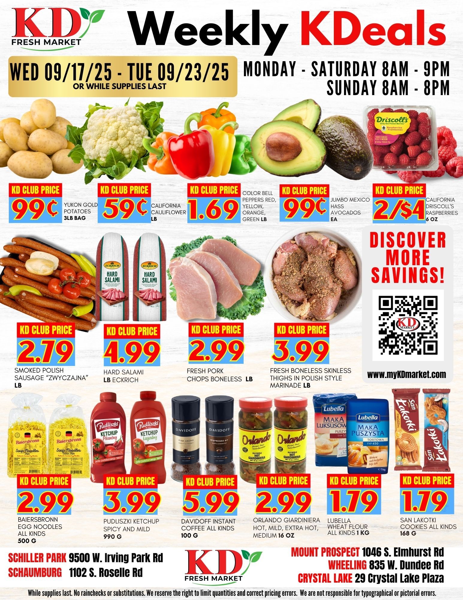Weekly Deals Crystal Lake – KD Market