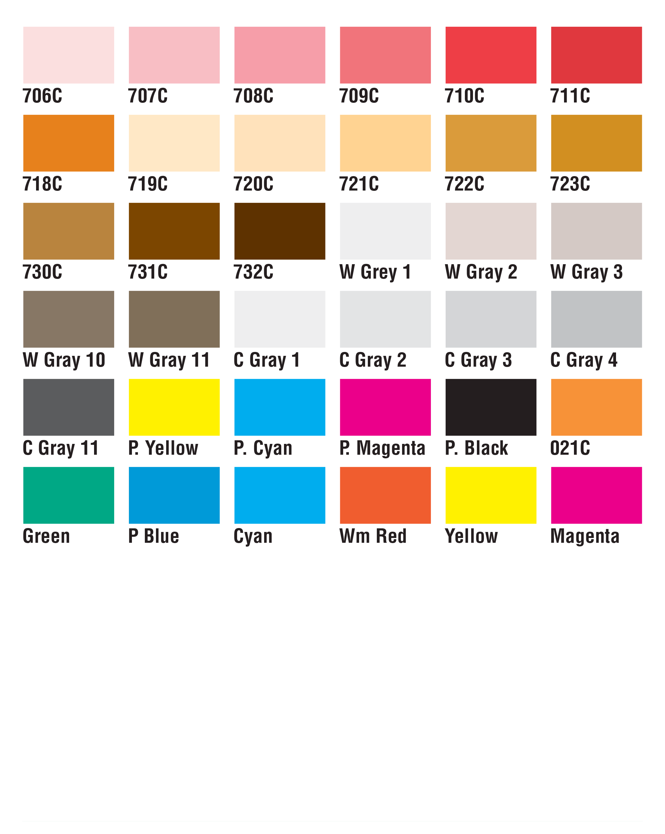 Sample Pms Color Chart Raisa Template Riset