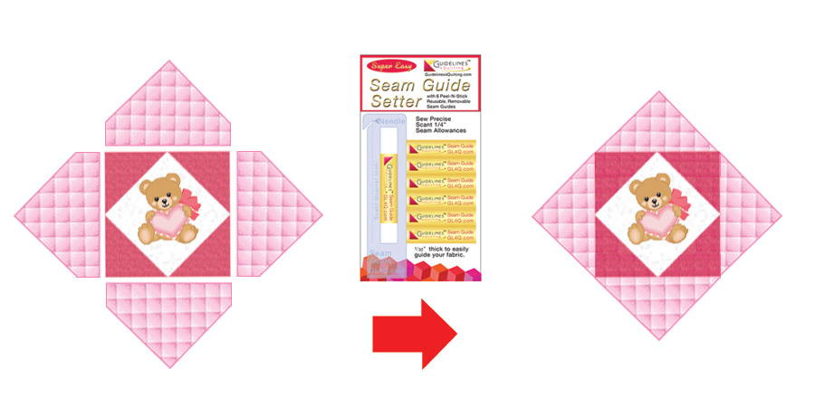 how to make square in a square quilt blocks any size. no math. Finished ...