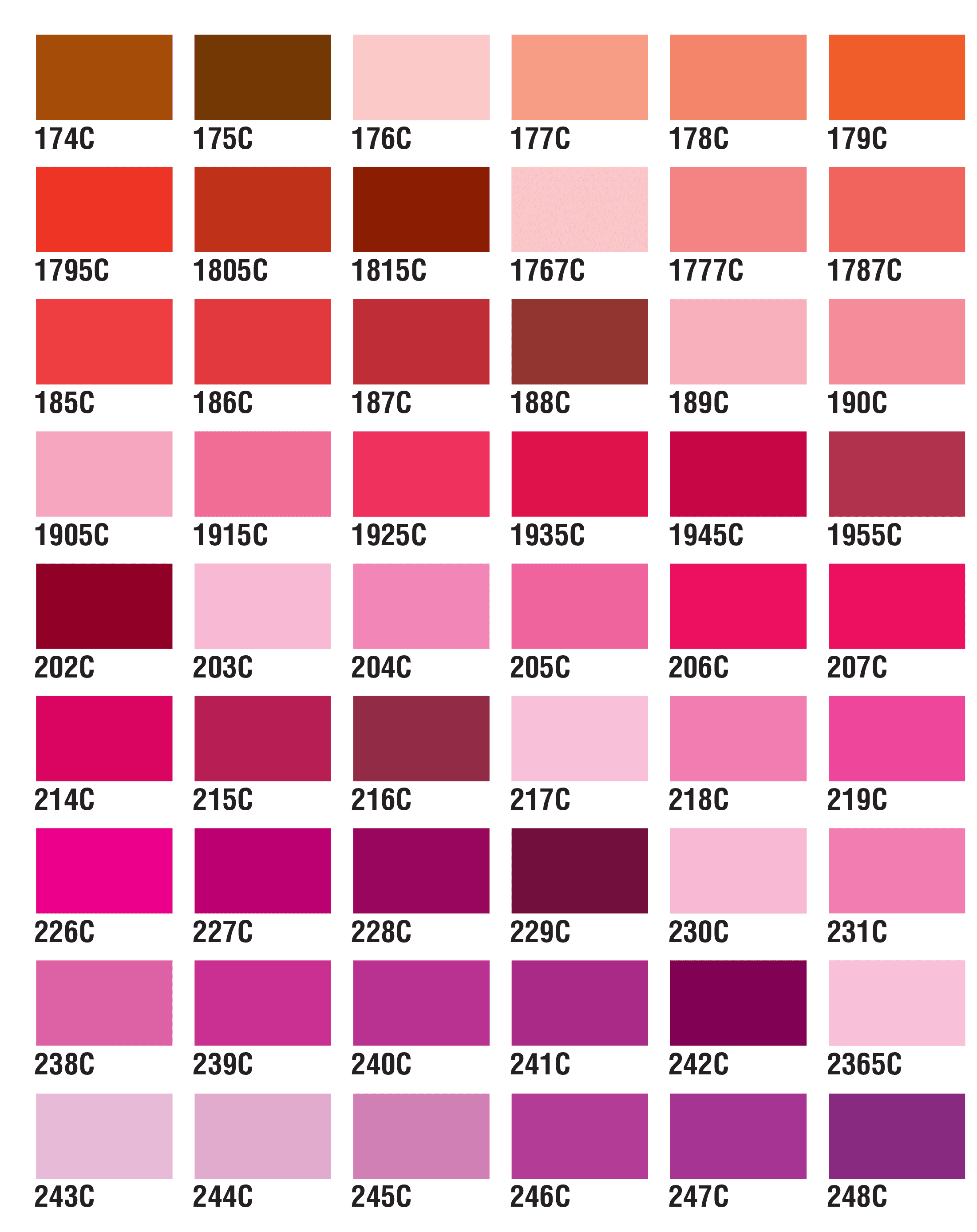 Pantone Matching System Color Chart At A G E Graphics