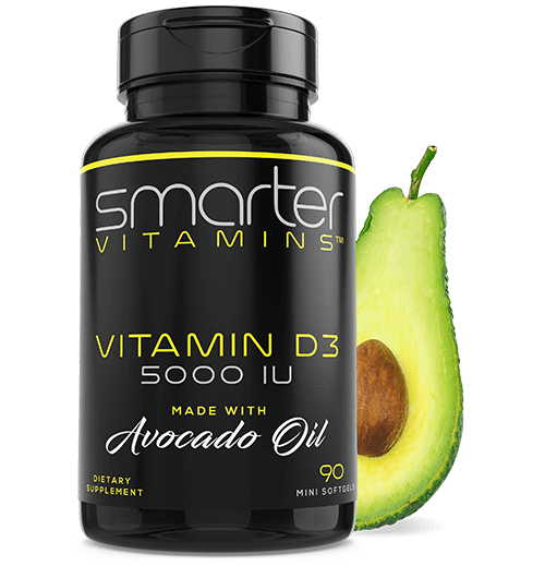 Smarter Vitamin D3 5000IU (125mcg) made with Avocado Oil – SmarterVitamins