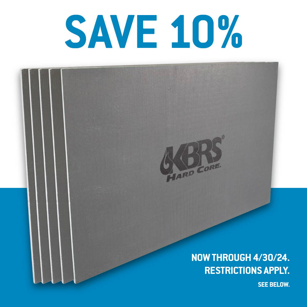 KBRS Shower Backer Board for Waterproof Showers