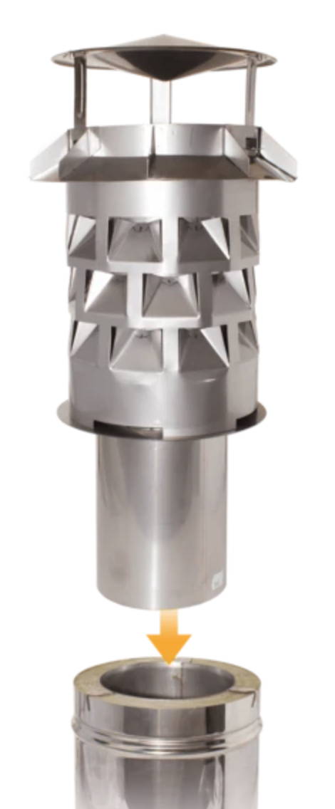 Windkat anti-downdraft anti-wind cowl Duraflue DTW - Stovefitter's ...