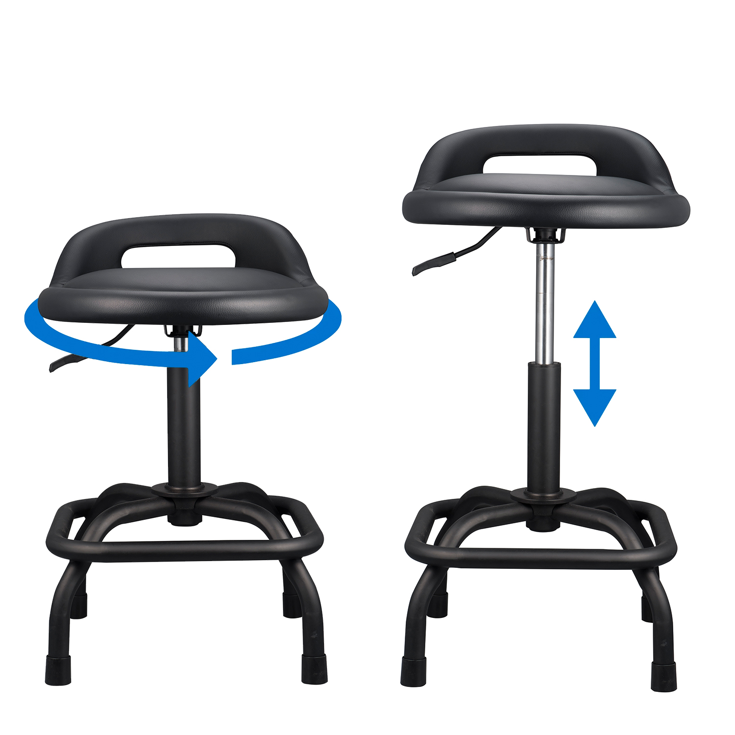 TYPE S Ultra Cushioned Pneumatic Shop Stool AC57144M Bar Stool Kitchen ... TYPE S Ultra Cushioned Pneumatic Shop Stool AC57144M Bar Stool Kitchen ...