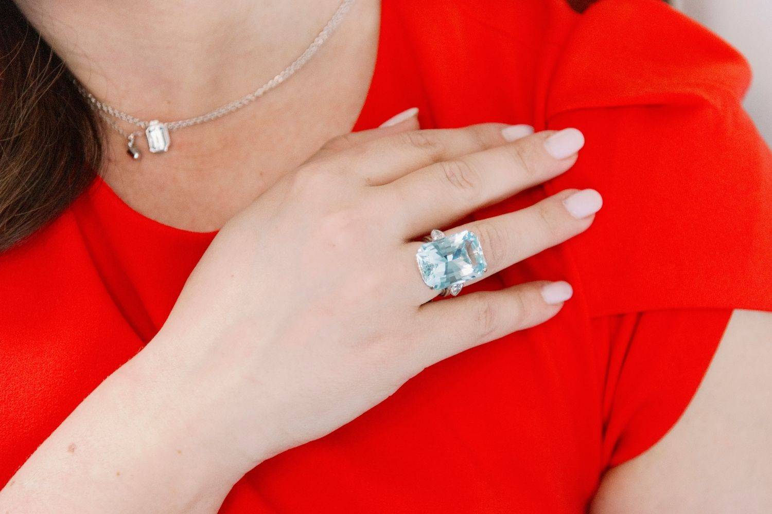 March Birthstone Jewelry: Aguamarine & Bloodstone