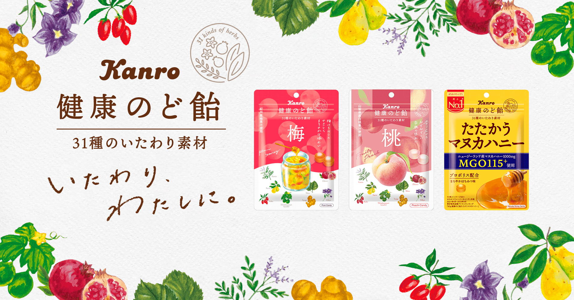健康のど飴 ブランドページ – Kanro POCKeT