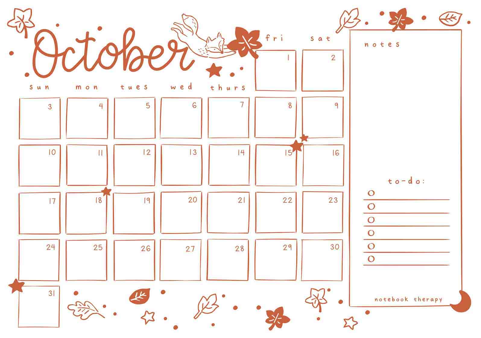 Bullet Journal Monthly Calendar Printable 2021 Crownflourmills