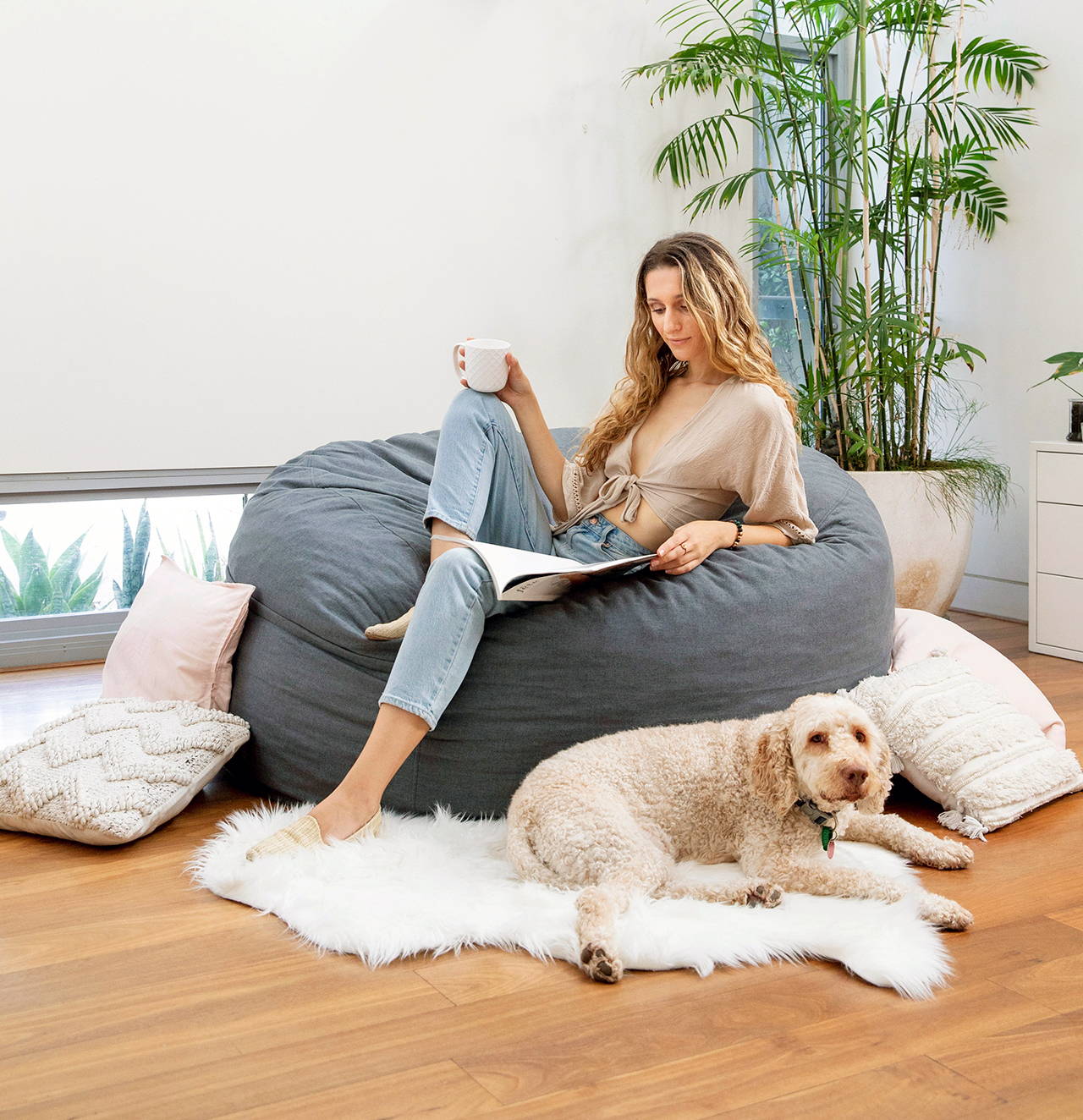 Snug Pod Bean Bag | Giant Foam Bean Bag | Converts To a Spare Bed ...