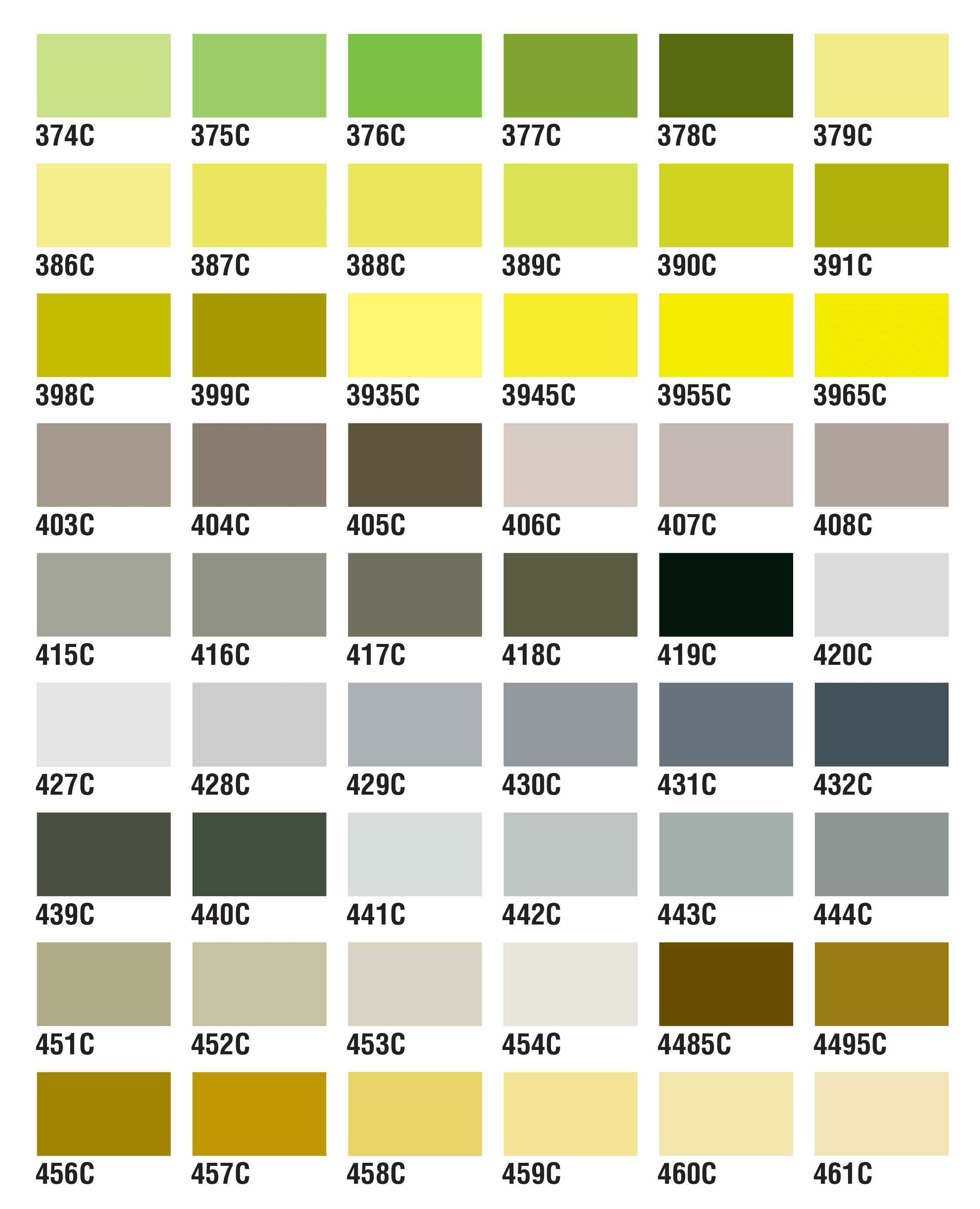 Pantone Matching System Color Chart At A G E Graphics