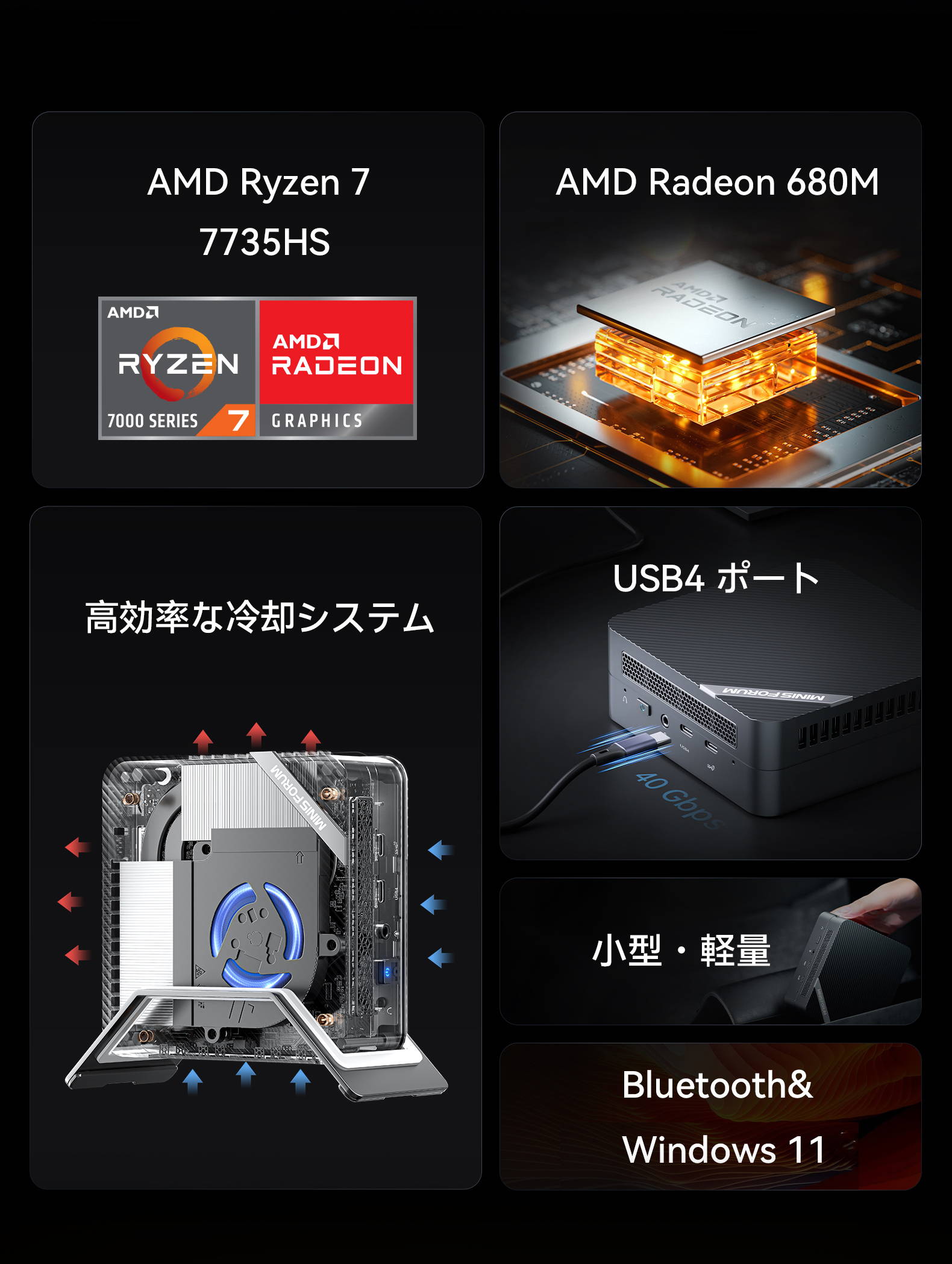 Minisforum UM773 Lite AMD Ryzen™ 7 7735HS Mini PC Minisforum UM773 Lite AMD Ryzen™ 7 7735HS Mini PC