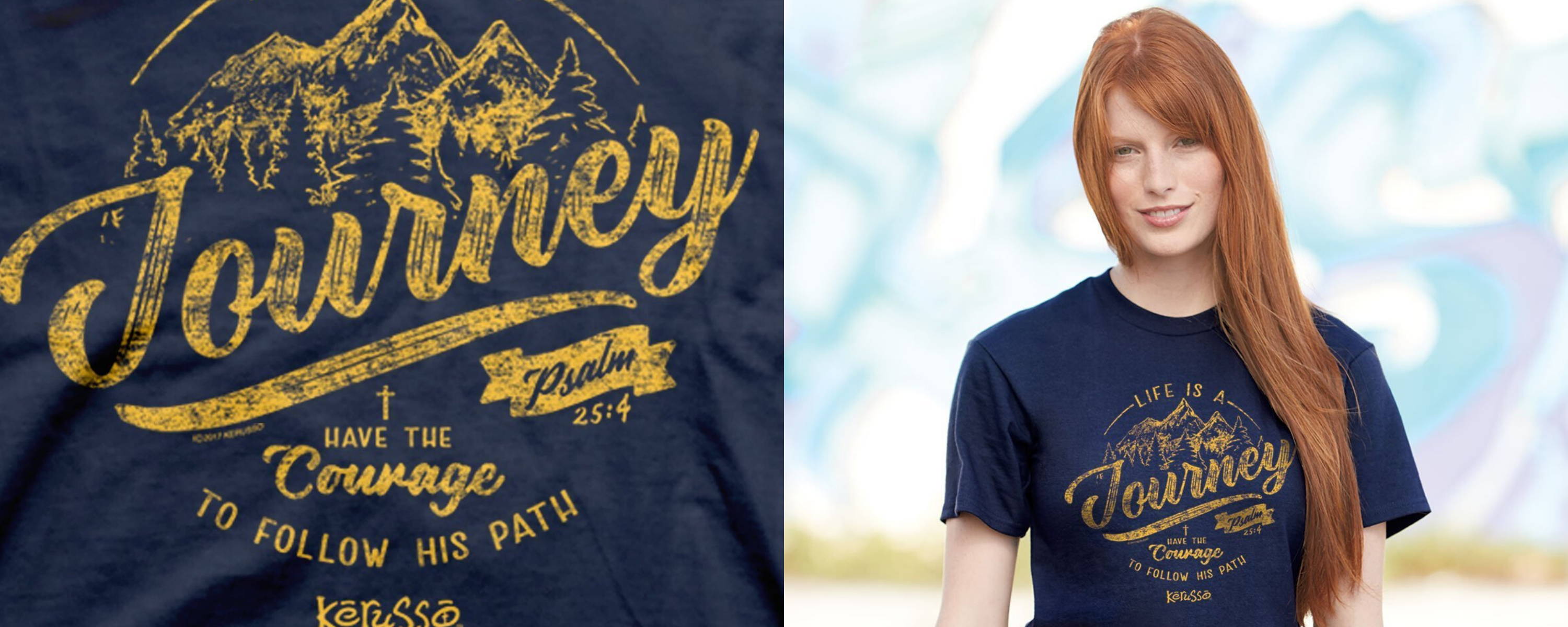 following god, john 15:13, greater love, journey christian t shirt ...