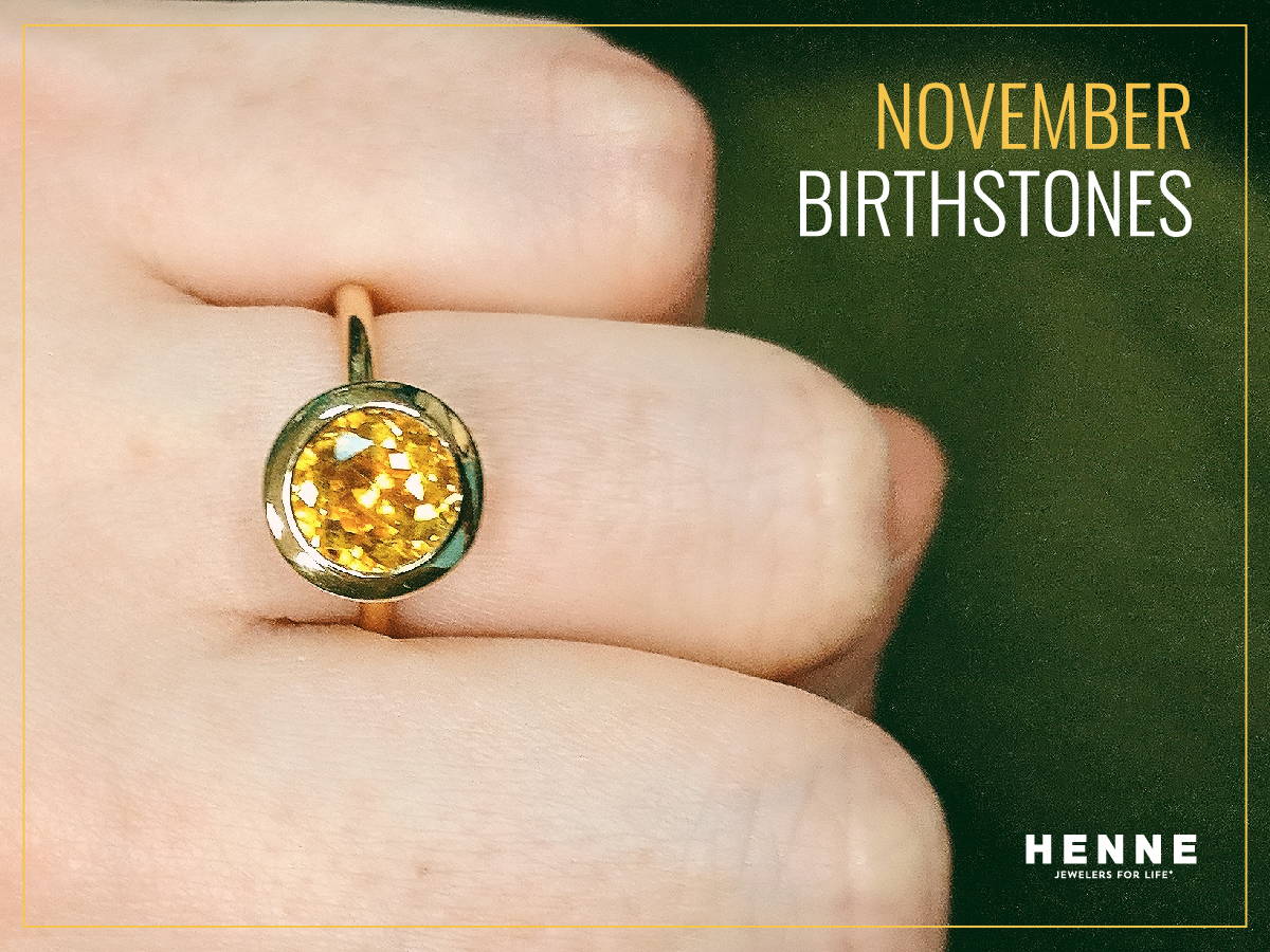 November Birthstone Jewelry: Citrine & Topaz - Henne Jewelers