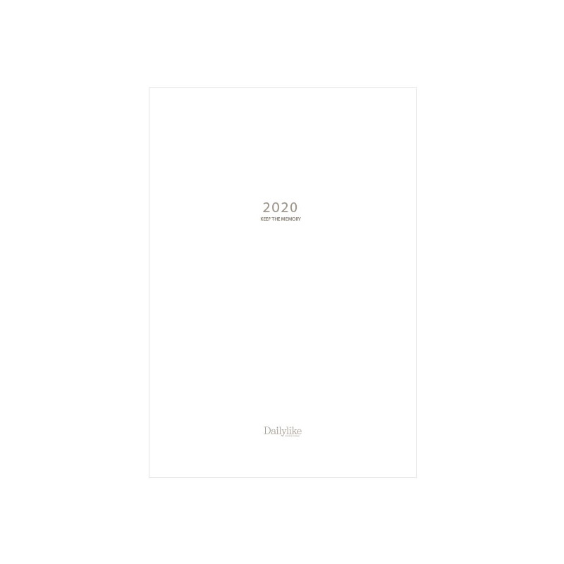 Dailylike 2020 Keep the memory dated weekly planner diary