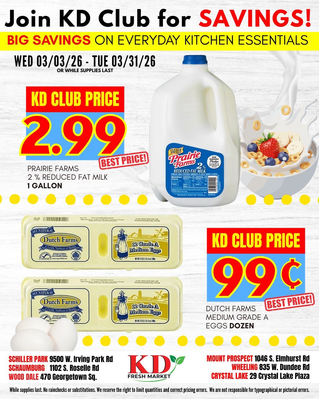 Weekly Deals Schaumburg – KD Market