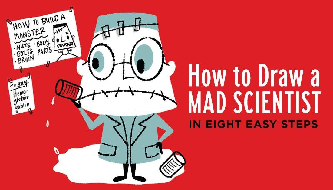 [TINY TUTORIAL] How to Draw a Mad Scientist - RetroSupply Co.