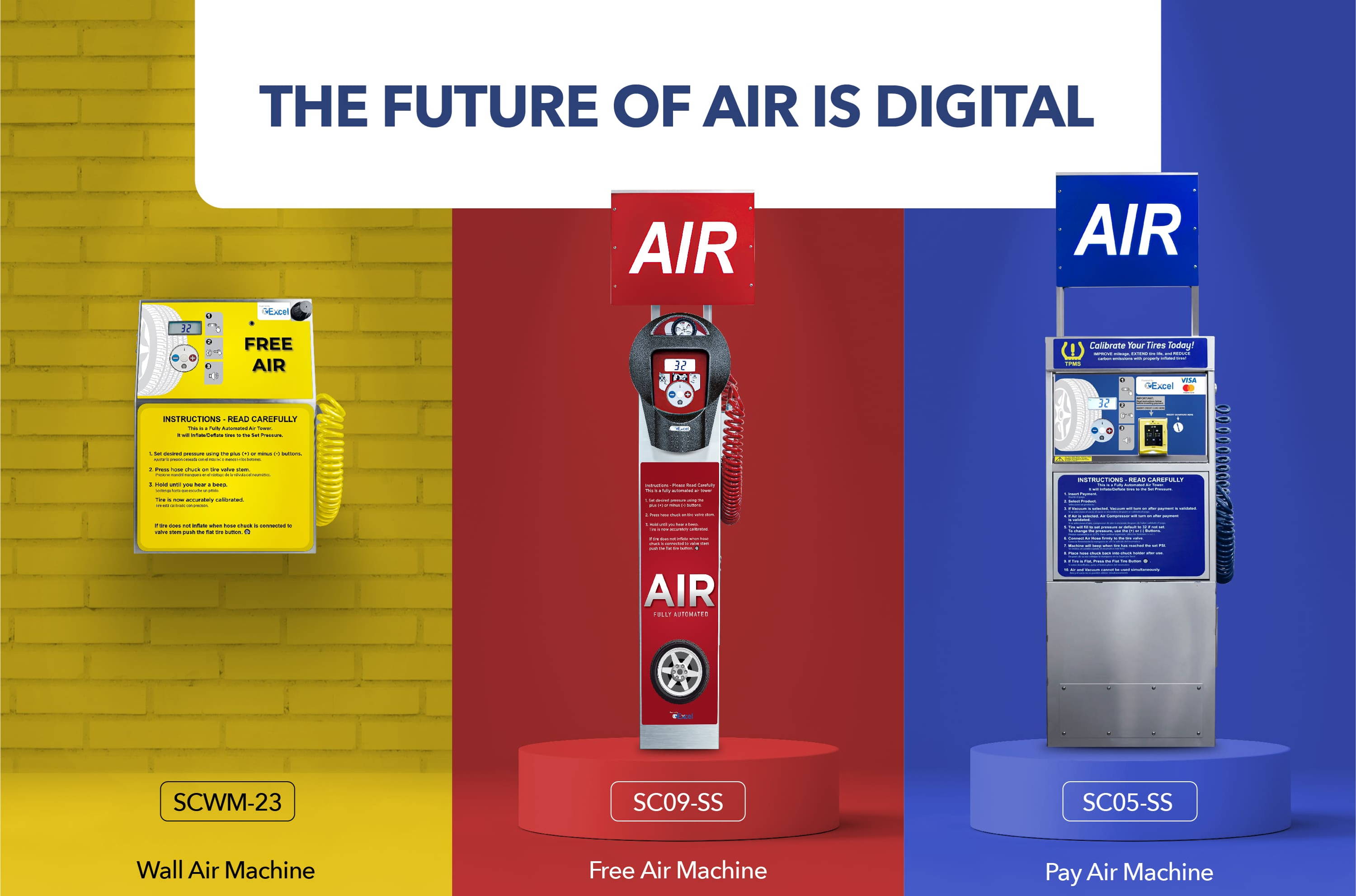 High-Quality Air Machines and Automatic Tire Inflators | Excel Tire Gauge