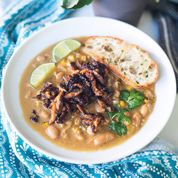Turnip Vegan's Creamy Green Chili Cannellini & Shiitake Mushroom Soup ...