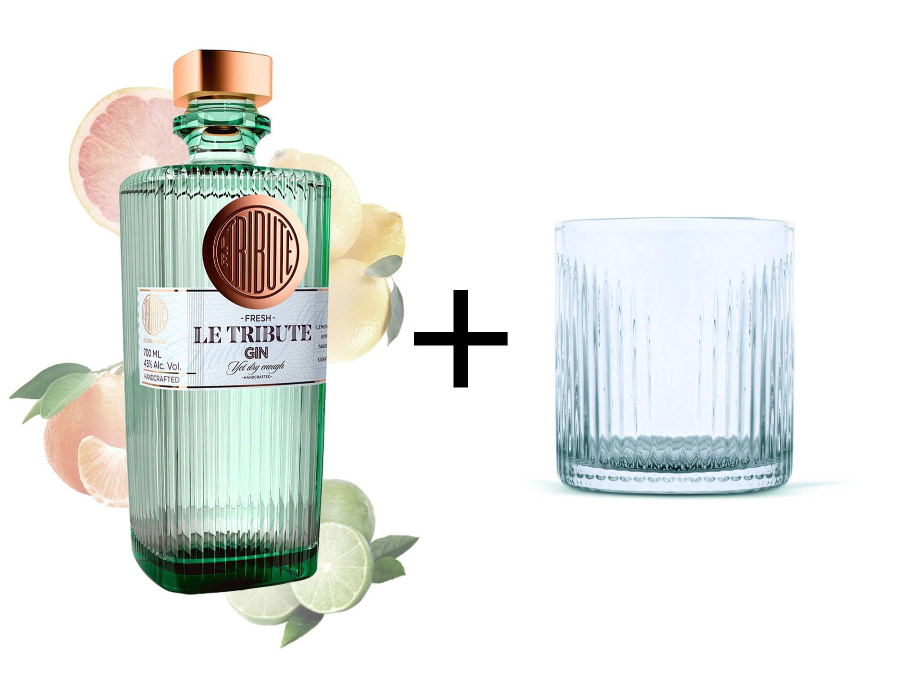 Spannende Le Tribute Gin Glas Ebenbild